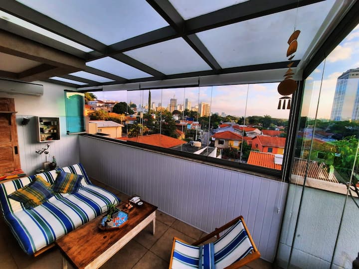 Loft Premium Garden & Panorâmico. Solarium Privé. - São Paulo