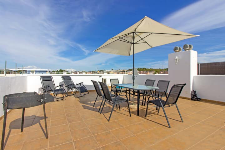 Sr20 2 Bed Apartment With Solarium Near Amenities - Aéroport d'Alicante (ALC)