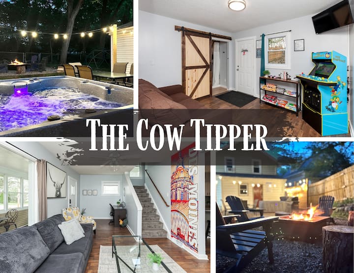 The Cow Tipper: Hot Tub • Game Room • Fire Pit - Iowa