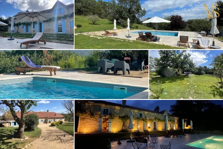 Magnifique Propriété Vue & Piscine Privée Chauffée - Dordogne