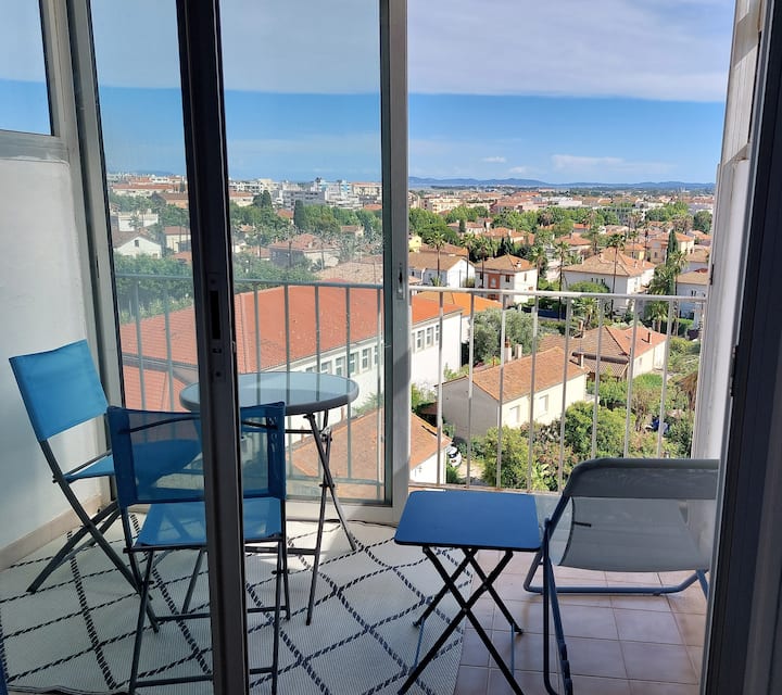 Vue Mer Panoramique Hyeres Centre Ville 45m2 - Hyères
