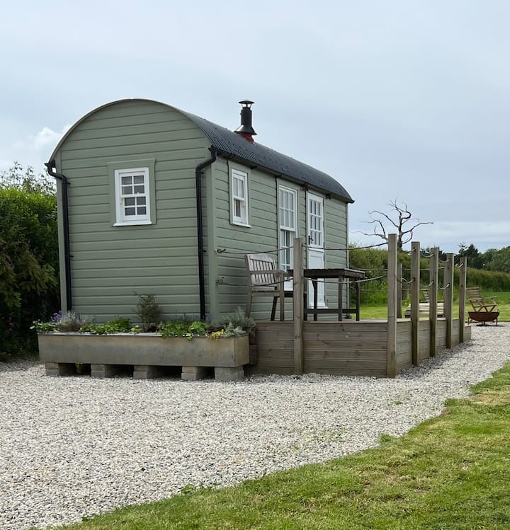 Shepherd's Hut Outstanding Natural Beauty Off Grid - Plymouth