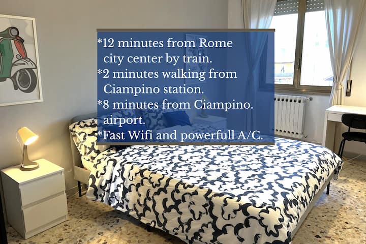 Rome Center At 12 Min-confortable And Bright Room - Marino