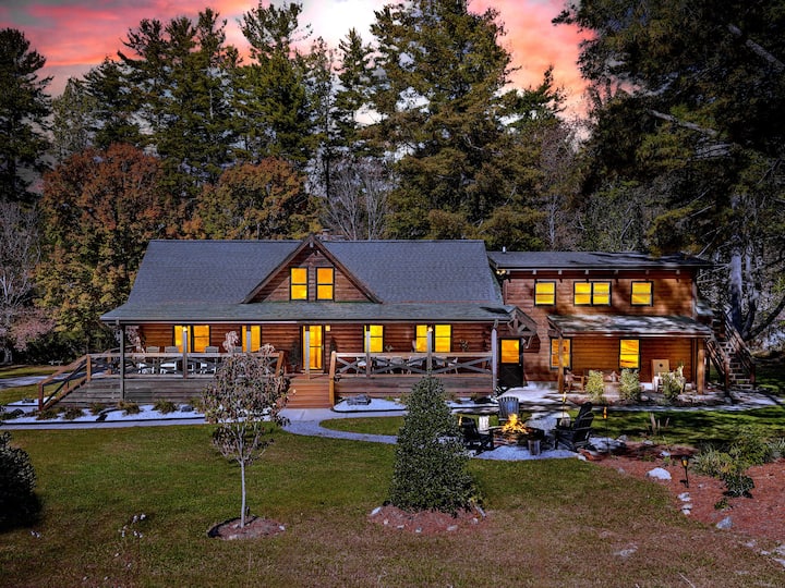 *Owls Nest* Luxury Log Cabin On The Ecusta Trail - Hendersonville, NC