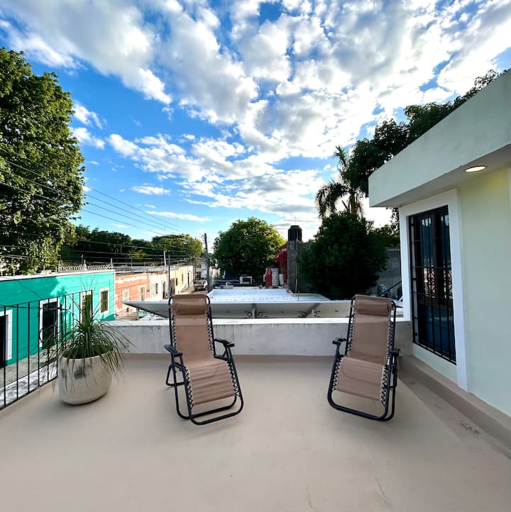 Villa Isabel Charming Terrace 1br Shared Pool Wifi - Mérida
