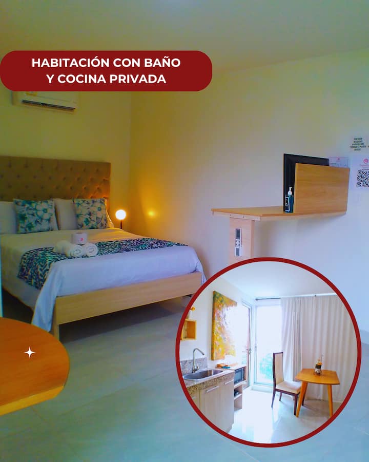 Lindo Aparta Estudio Cocina Privada Wiffi - Barranquilla