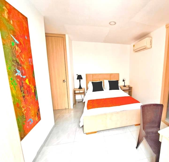 Moderna Privada Baño Privado Wifi Microndas Smartv - Barranquilla