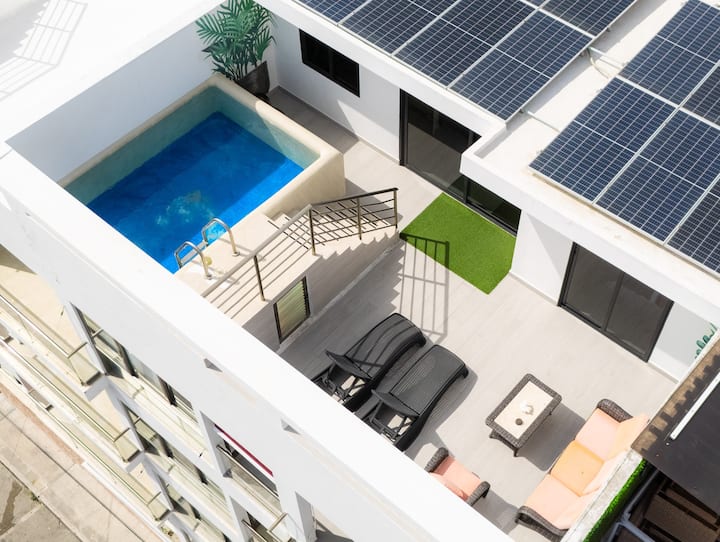 Private Pool & Terrace Near 5th Ave. Mamitas Beach - Playa del Carmen