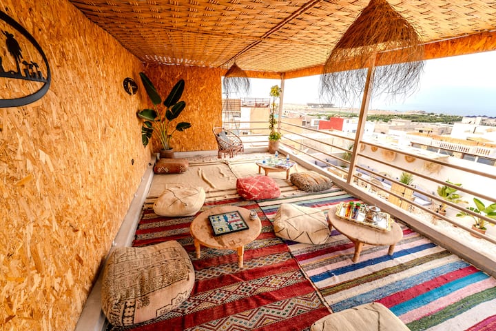 A5 Surf Apartment With Magical Terrace In Tamraght - Taghazout