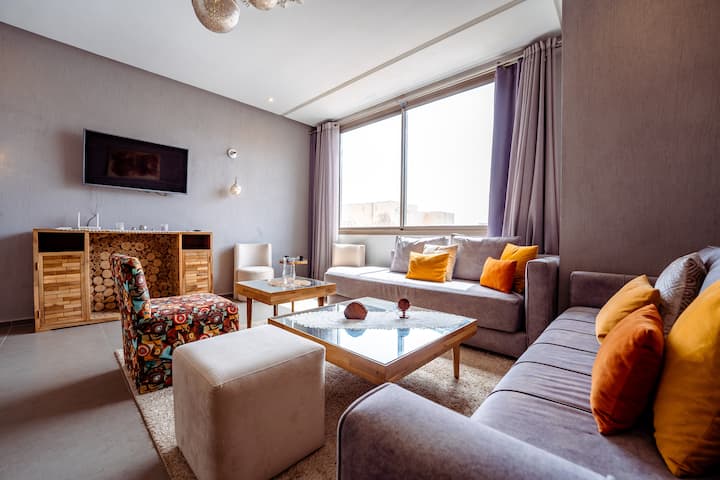 Modern Apartment With Rooftop Ocean View - Esauira