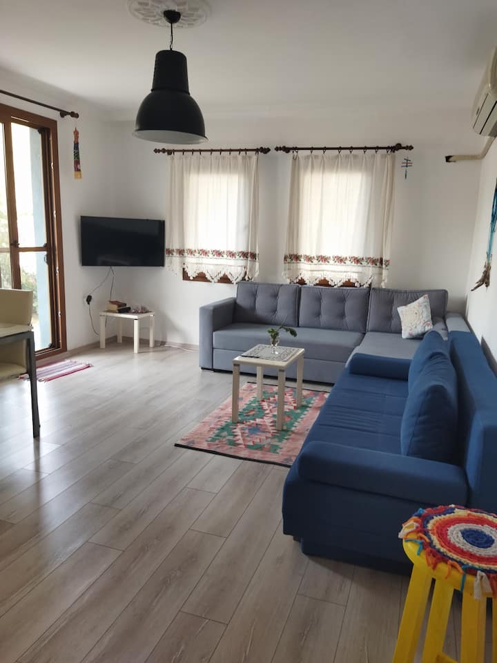 Badem Agaclarinin Oratasinda Hertarafi Yeşillik - Datça