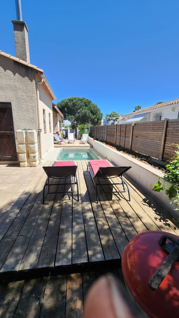 Maison Familiale Entre Terre Et Mer Avec Piscine - Palavas-les-Flots