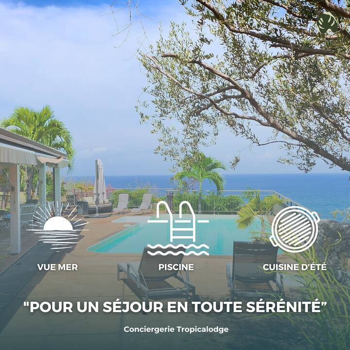 Villa Riche En Roches (Vue Sur Mer Et Piscine) - Saint-Leu
