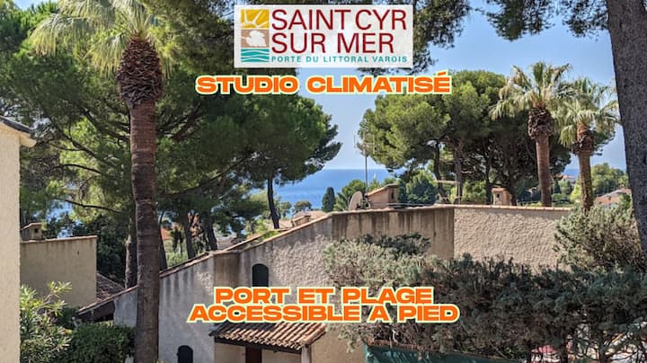 Studio Pour 4 Avec Clim - Port Resto Mer à 200 M. - Saint-Cyr-sur-Mer