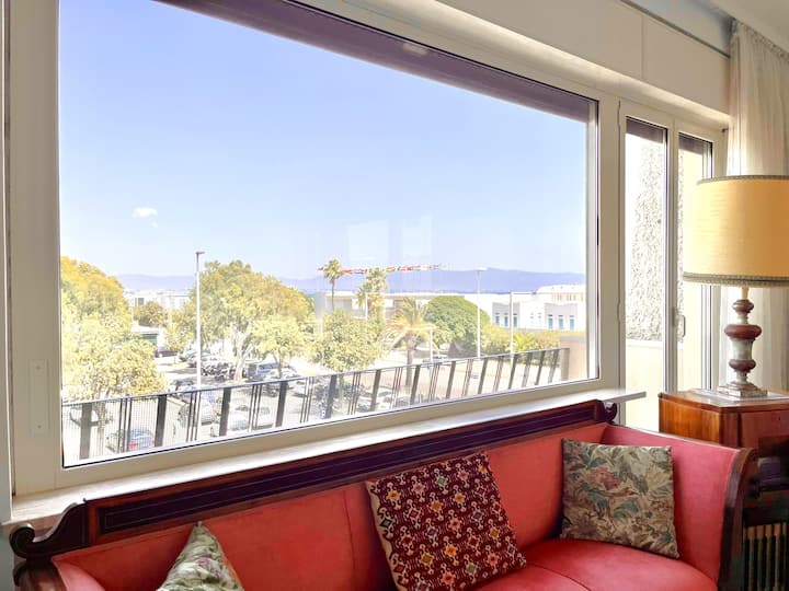 Bonu Bentu Poetto Beach: Casa Bonatza Con Balconi - Cagliari