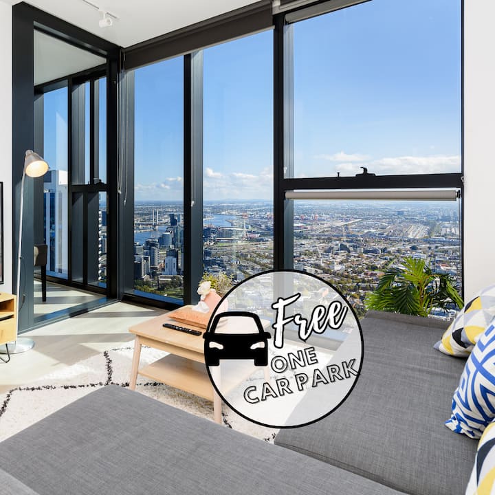 66th: 2br[2baths] Melb Skyline 6ppl, Free Carpark - Melbourne