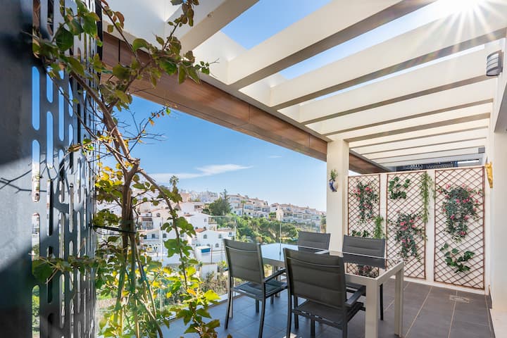 Penthouse Met Dakterras Op Loopafstand Van Zee - Benamocarra