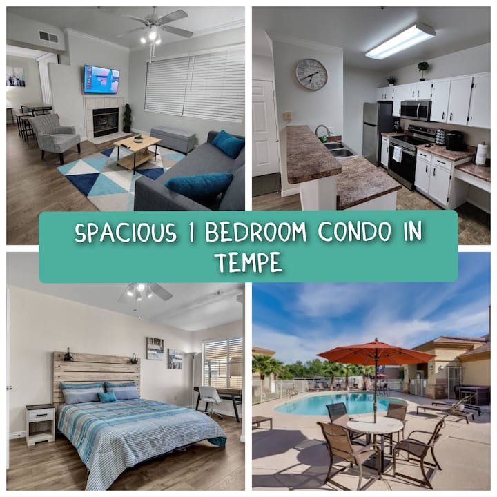 Modern New King Bed Spacious 1 Bedroom Condo Gated - Tempe, AZ