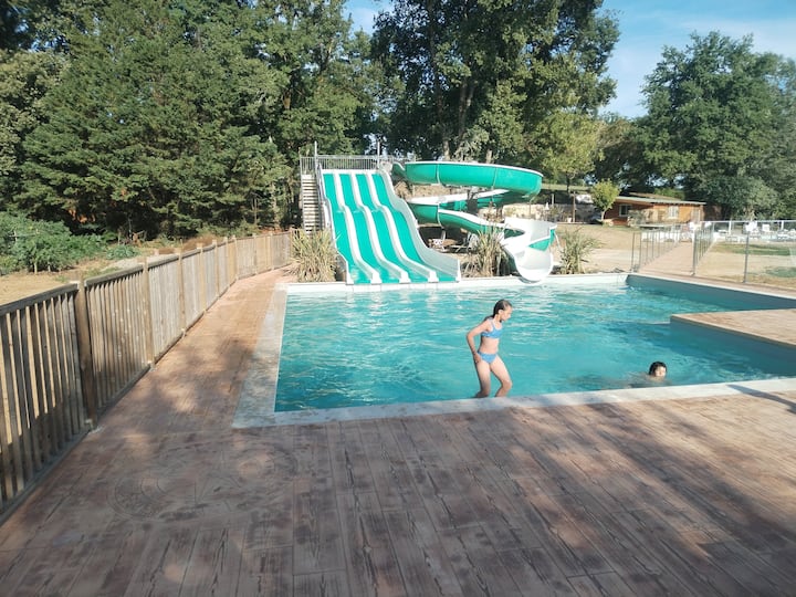 Mobil- Home- Piscine-camping -Nature- Le-valenty - Duravel