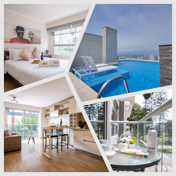 Vibrant 7| 1 Br Wifi 80mb Kitchen Pool - Lima