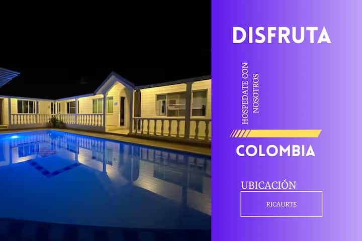 New! Elegant House+wifi+pool+kitchen+bbq @Ricaurte - Girardot