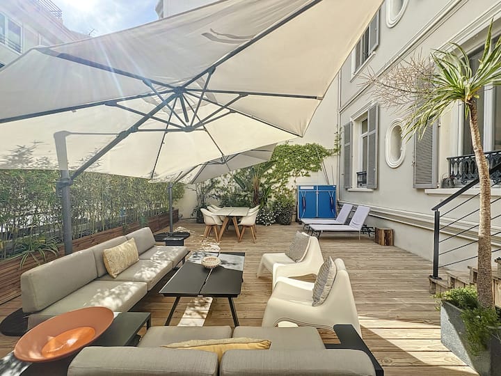 Central, Luxueux, Grande Terrasse, Plages 300m - Cannes