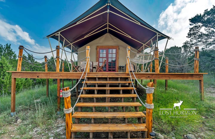 Luxe Safari Inside Animal Sanctuary W/ac & River - Texas