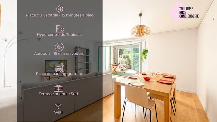 T3 Hypercentre Avec Parking Gratuit + Terrasse - Portet-sur-Garonne