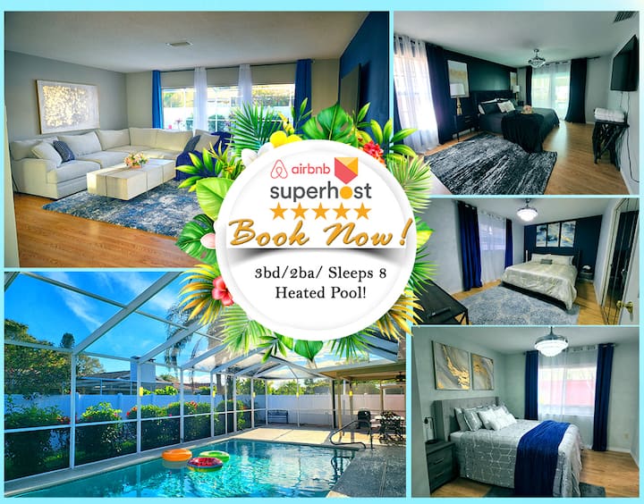 Heated Pool Luxury House, 4 Mins From Beach! - Indian Shores, FL