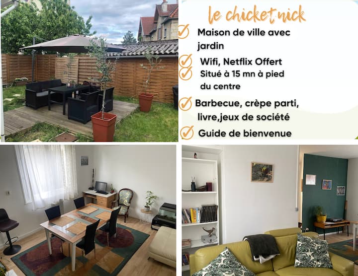 Chicethnik! Maison De Ville, 3 Chambres, 6 Places. - Besançon