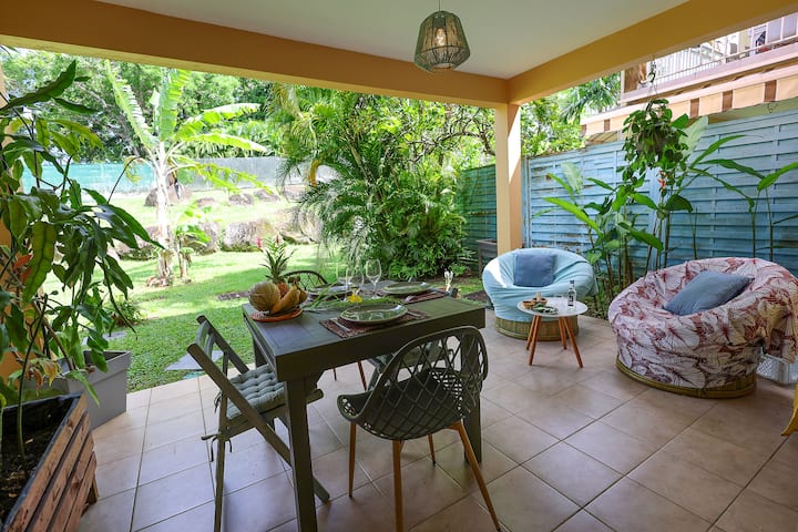 T3 Cosy Piscine&jardin-petit-bourg•familles&escale - Guadeloupe