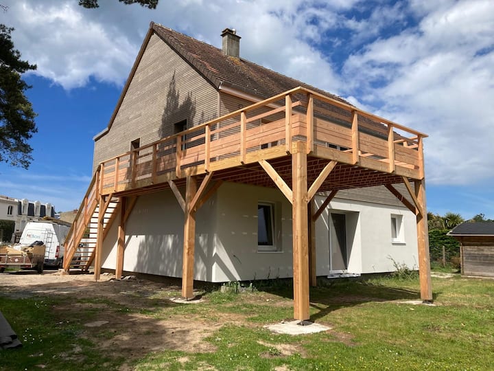 Dans Villa, Appartement 1er éTage Avec Terrasse - Franceville-Plage