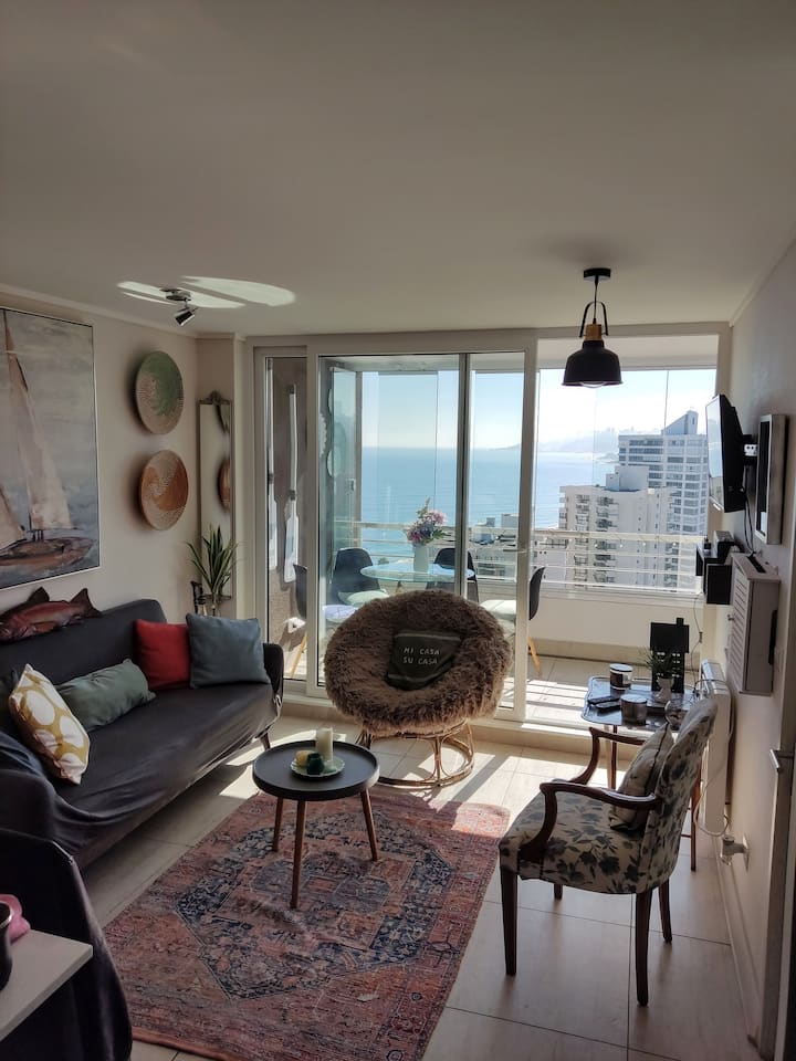Depto. Nuevo, Vista Al Mar Y Excelente Ubicación - Viña del Mar