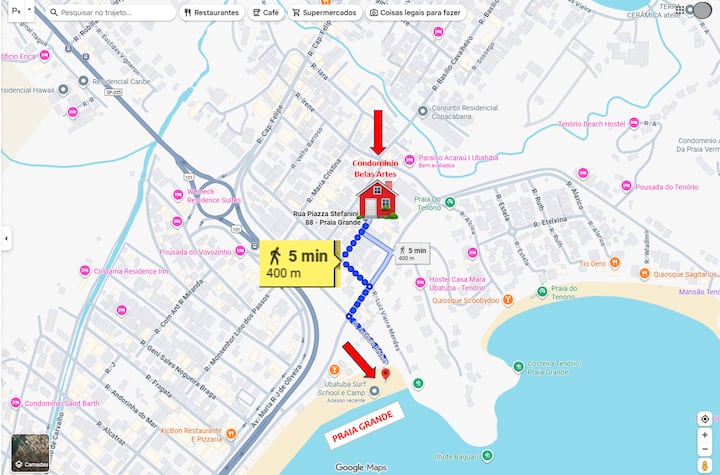 Apto 3 Quartos - 400m Da Praia Grande E Do Tenório - Ubatuba