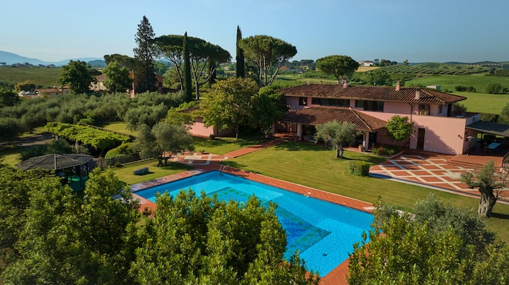 Villa De Lujo Cerca De Roma: Espectacular Piscina, Tenis, Bodas Clases De Cocina - Monterotondo