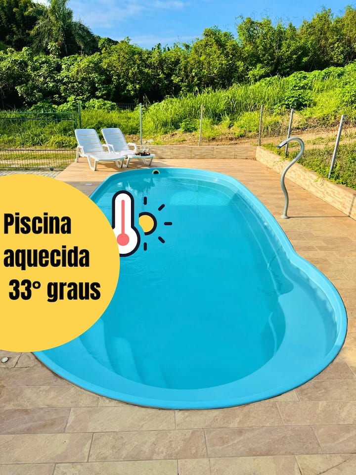 Recanto Da Paz Com Piscina Aquecida - Penha