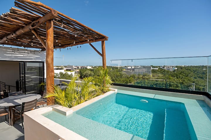 Ph Paradise, Private Rooftop Pool & Skyline Views - Tulum