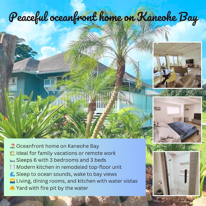 Relaxing Oceanfront Home With Breathtaking Views - Kaneohe, HI