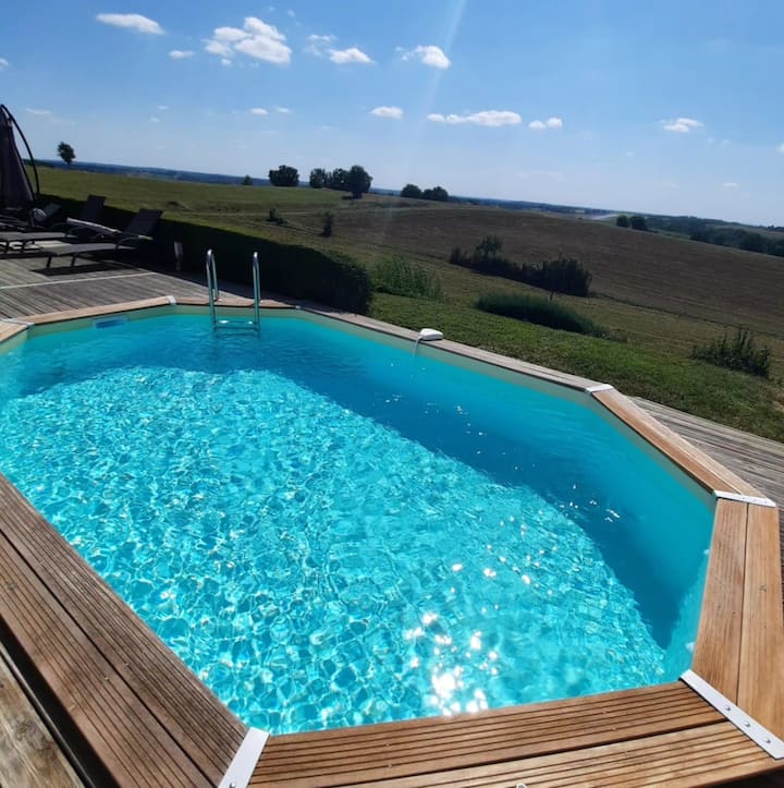 Villa Avec Piscine Et Spa à La Campagne - Monclar-de-Quercy