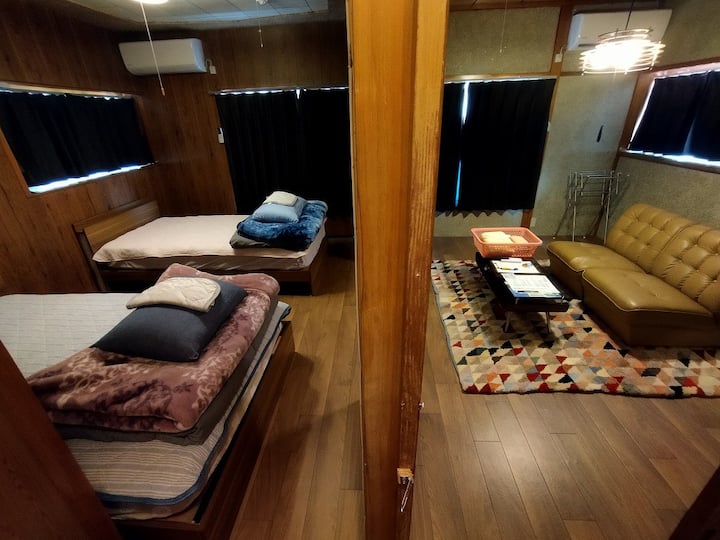 石巻民泊②/ファミリー向け/ベッド2台/素泊まり旅行/無料駐車場/田代島(猫島)/ゲストハウス - 이시노마키시