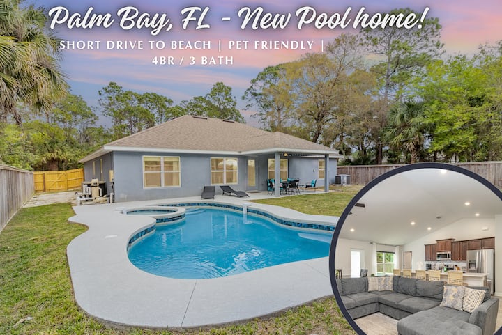 Pool! Pets Welcome! Private Yard! - Palm Bay, FL