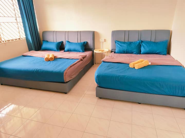 Taman Kota Kulai 4br 12pax Smart Tv Putuo Village - Kulai
