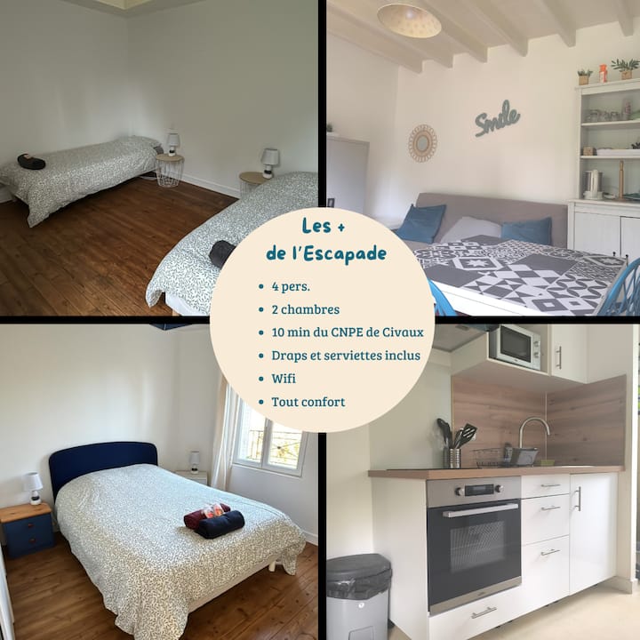 L'escapade - 45 M2 Tout Confort - Lussac-les-Châteaux