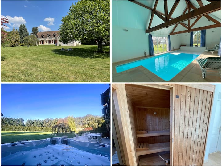 Piscine Int., Spa, Sauna, Parc - 1h15 De Paris - Île-de-France