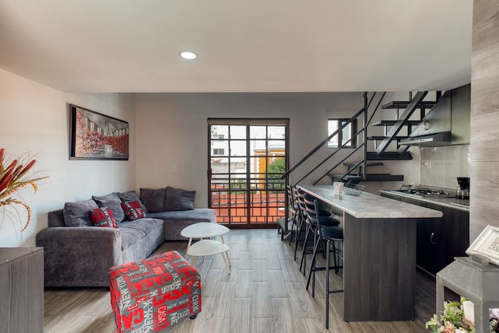 Roof Garden Modern 2 Level Loft , Mixcoac - Ciudad de México