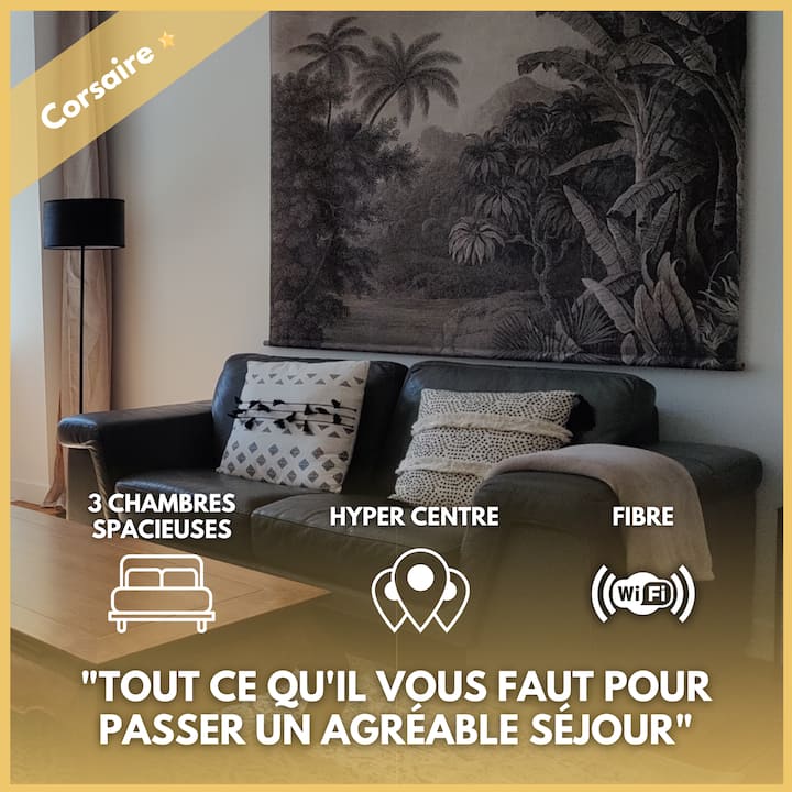 🌟Hyper Centre, Proche Gare Et Plage - 6 Personnes - Granville