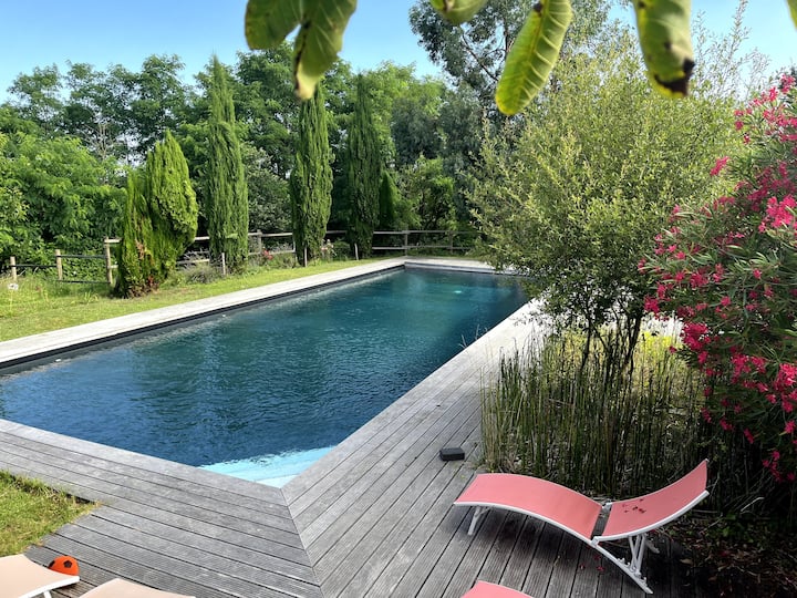 Château En Pleine Nature, Grande Piscine Et Tennis - Libourne