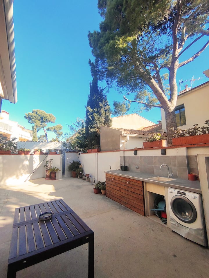 Jolie T3 Terrasse Ensoleillée- Plage à Pied - Leucate