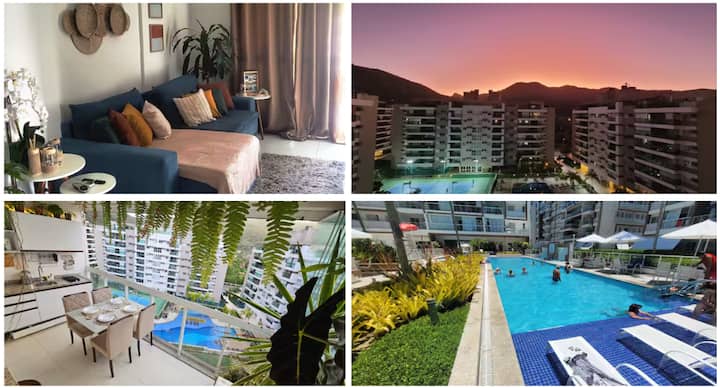 Maravilhoso Resort Varanda Gourmet 2 Suites C/ Ar - Recreio dos Bandeirantes