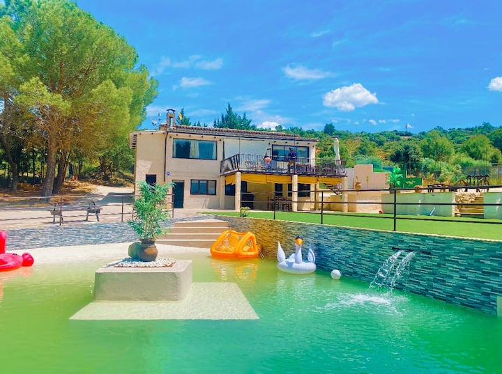 Casa  Familiar Pantano, 25 Plazas, Piscina, Padel - Trillo